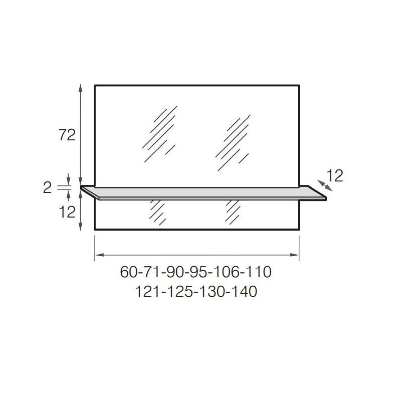 Niepowtarzalne lustro Jam z półką do stylowej łazienki