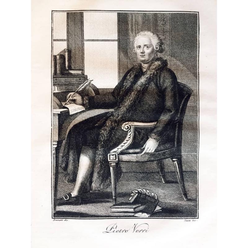 Portret Pietro Verri. Akwaforta pointillé na blasze miedzianej ...