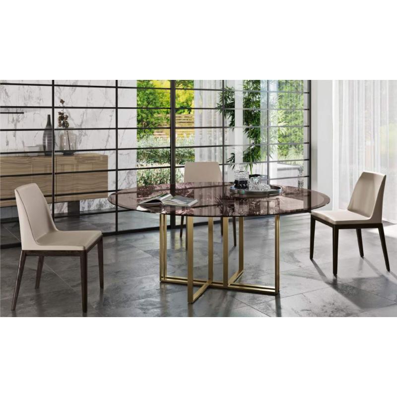 Luksusowy włoski mebel w stylu współczesnym - okrągły stół do salonu i ...